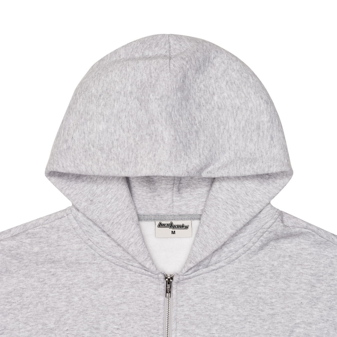 350 GSM 'Heather Grey' Zip-Up Hoodie – LucidBlanks