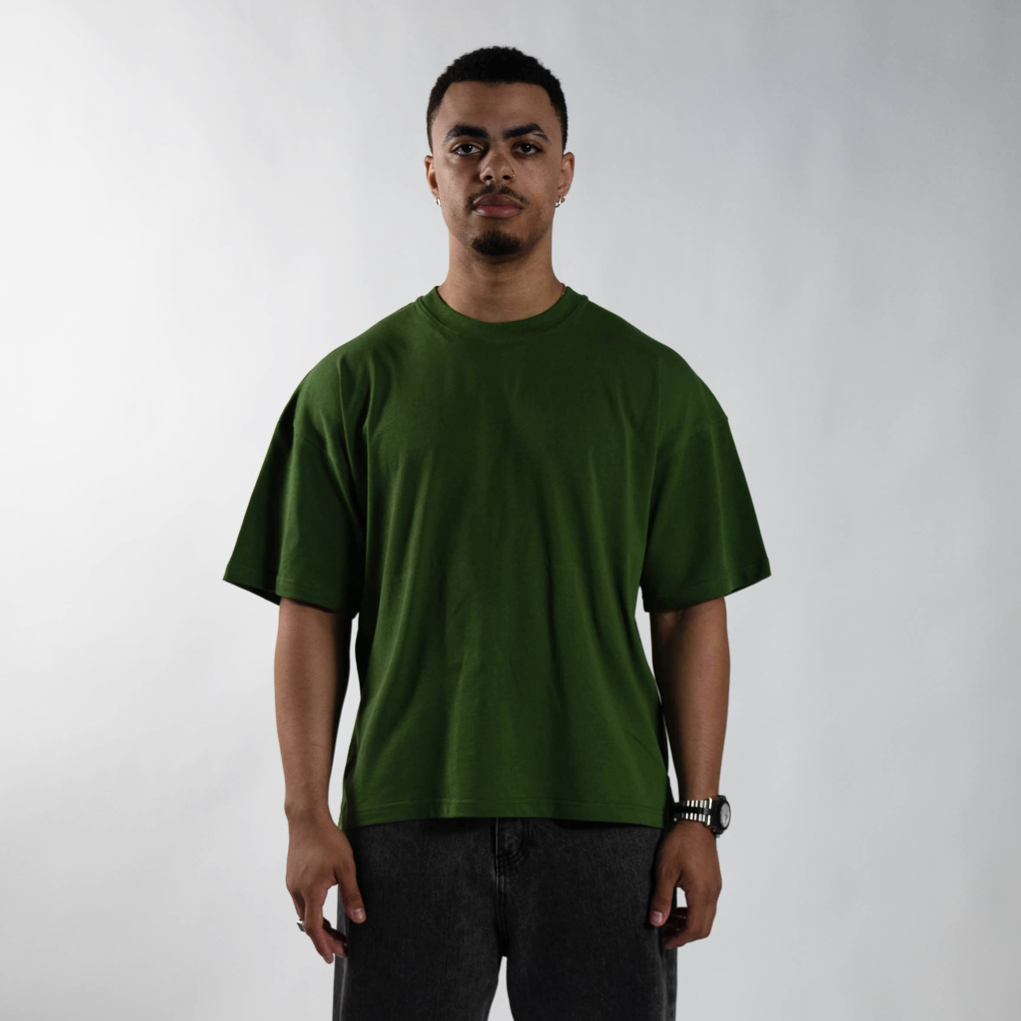 300 GSM 'Army Green' Core Tee V2 – LucidBlanks
