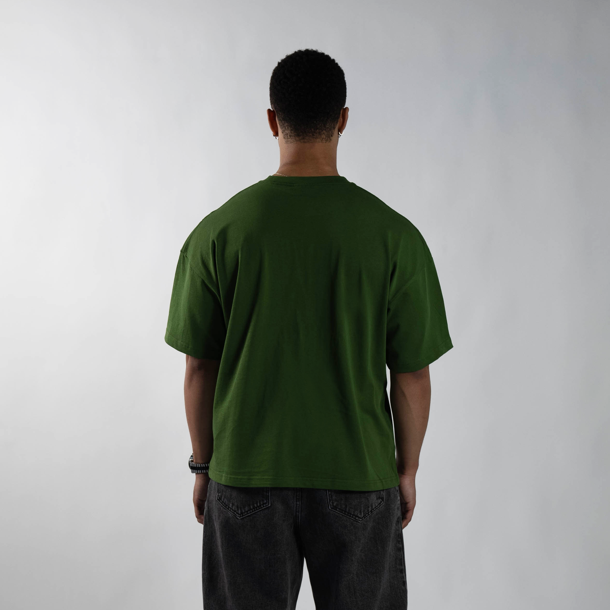 300 GSM 'Army Green' Core Tee V2 – LucidBlanks