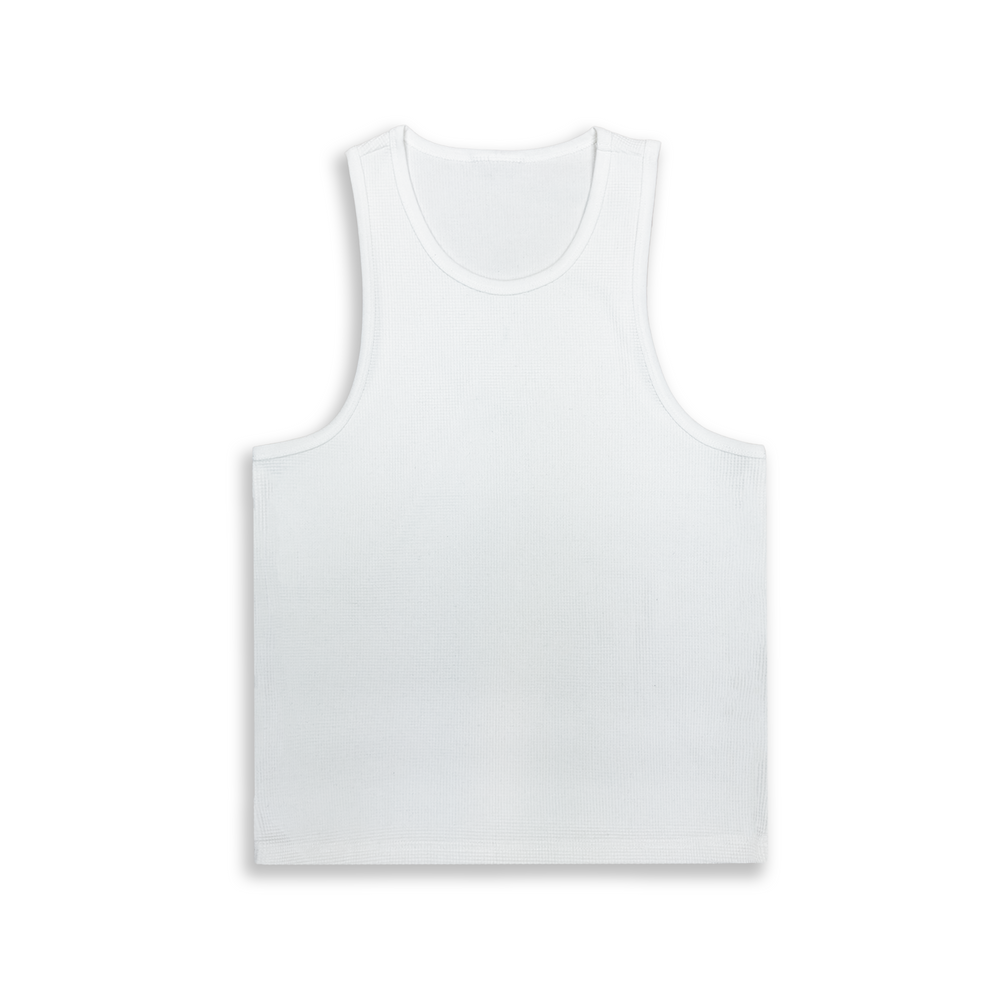'White' Waffle Knit Tank Top – LucidBlanks
